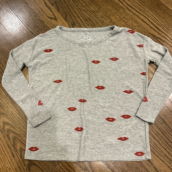 Chaser | Tops | Chaser Long Sleeve With Kisses | Poshmark